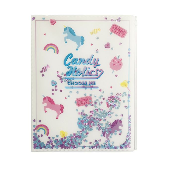 YUM UNICORN スライダー付きポケットファイル 56698 Candy Holic | マインドウェイブ オンラインストア